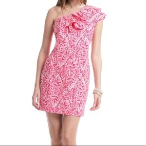 Lilly Pulitzer | Dresses | Lilly Pulitzer Sandra Punch Pink Ruffle ...